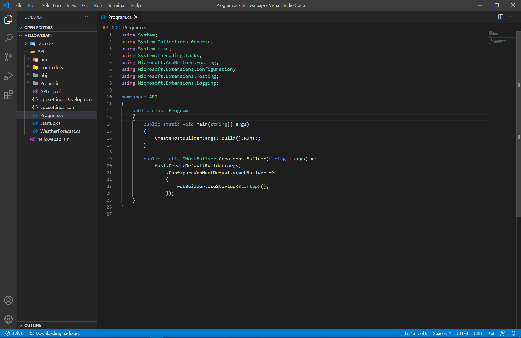 .NET CORE 3.1 Web API For Beginners Part 02 — Reviewing the project ...